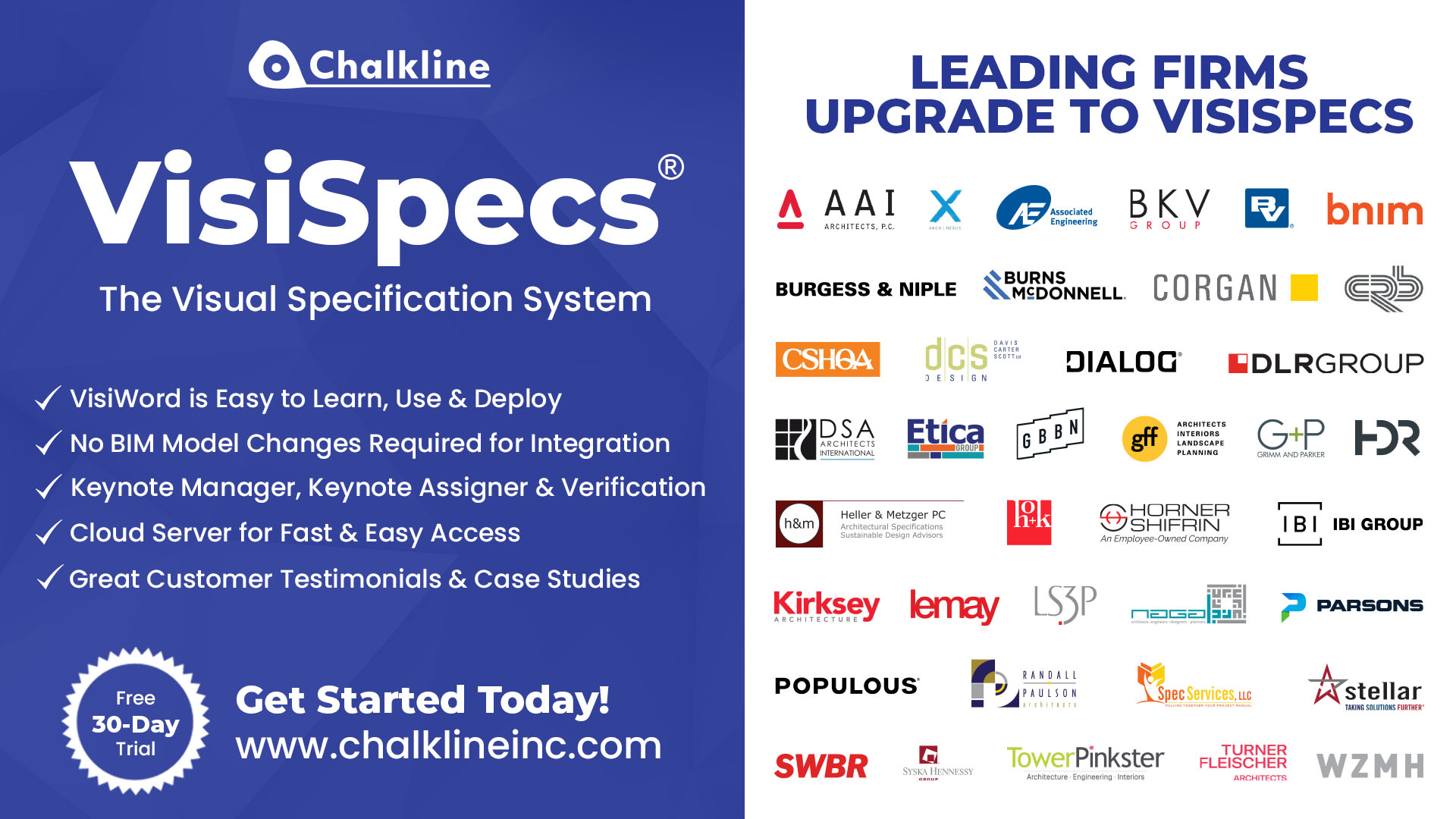 Try VisiSpecs for Free - Chalkline