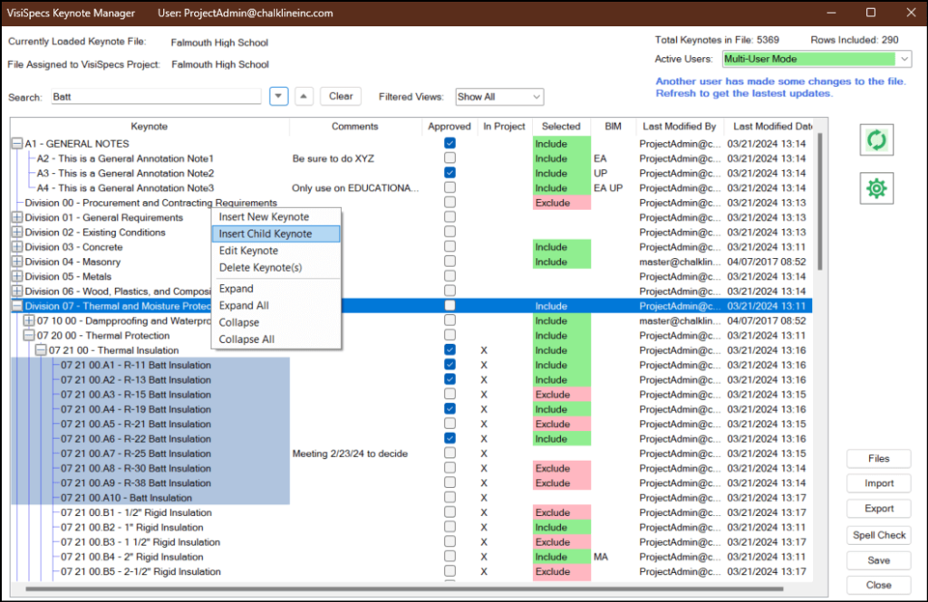 Chalkline Releases VisiSpecs v24.0 - Chalkline